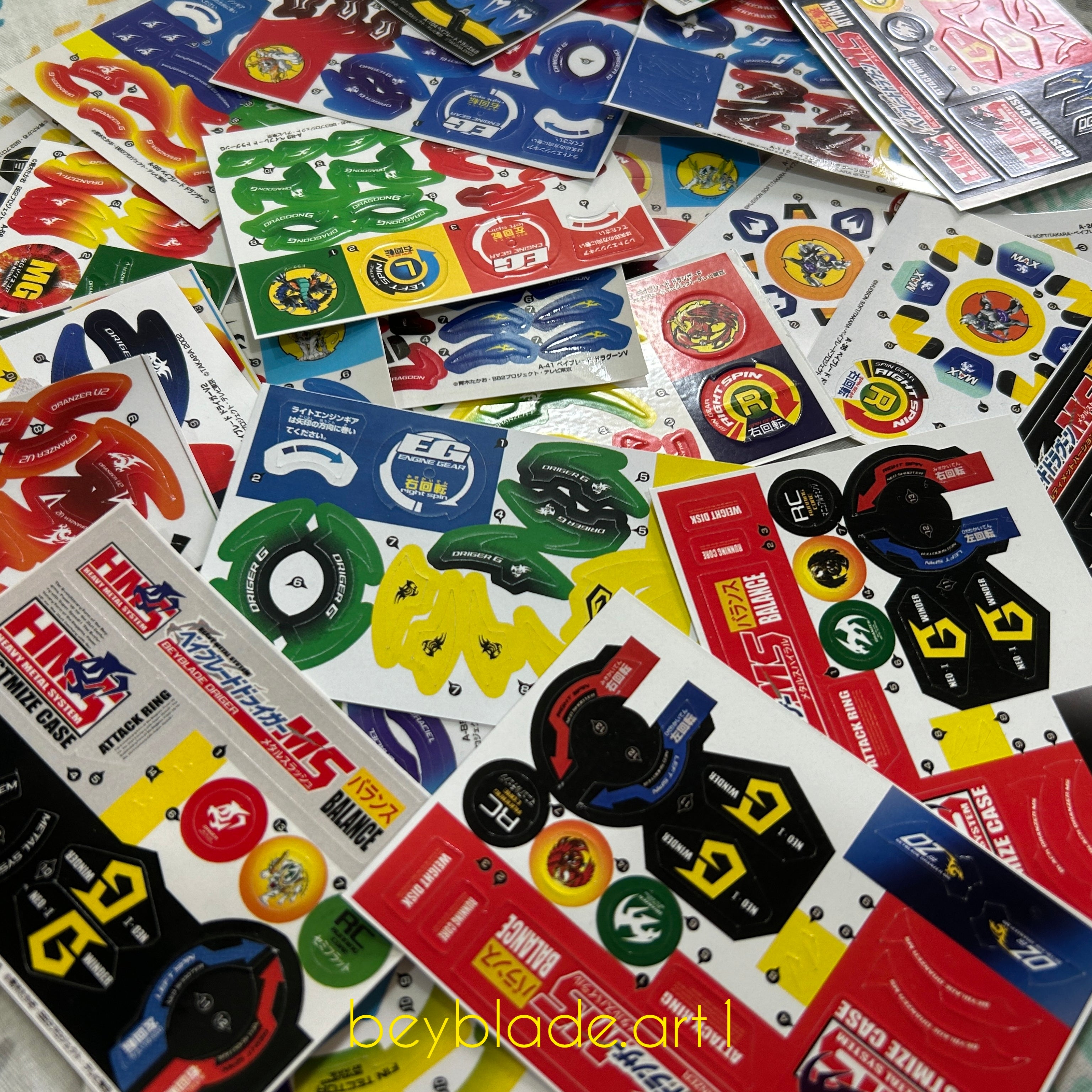 Buy Machine cut Beyblade Sticker Sheets – Beyblade Art Shop